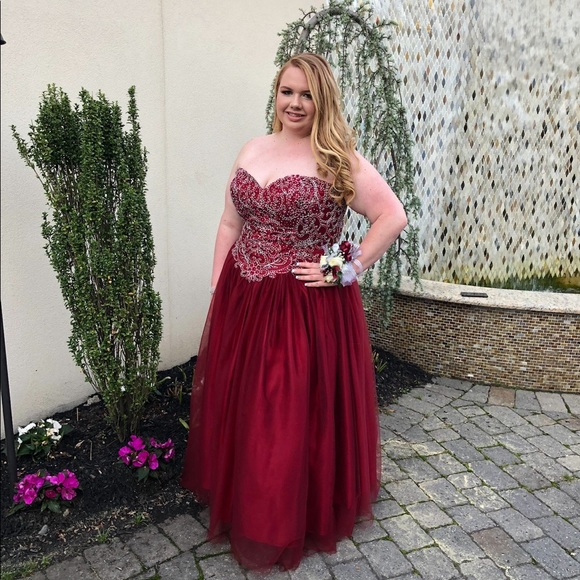 Dresses | Plus Size Red Prom Dress | Poshmark